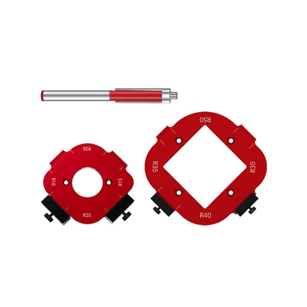 Шаблоны для фрезера с радиусами R10/15/20/25/30/35/40/50, красный купить на OZON по низкой цене ...