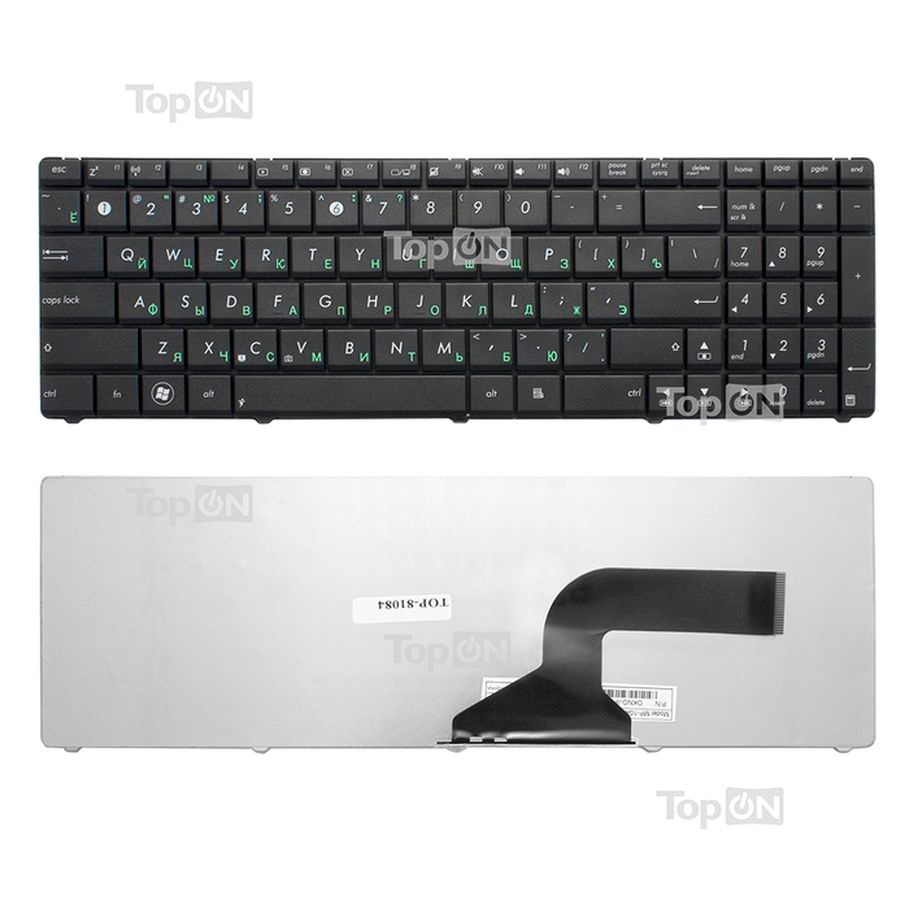 Клавиатура для ноутбука Asus N50, N60, N70, K52 Плоский Enter. Черная ...