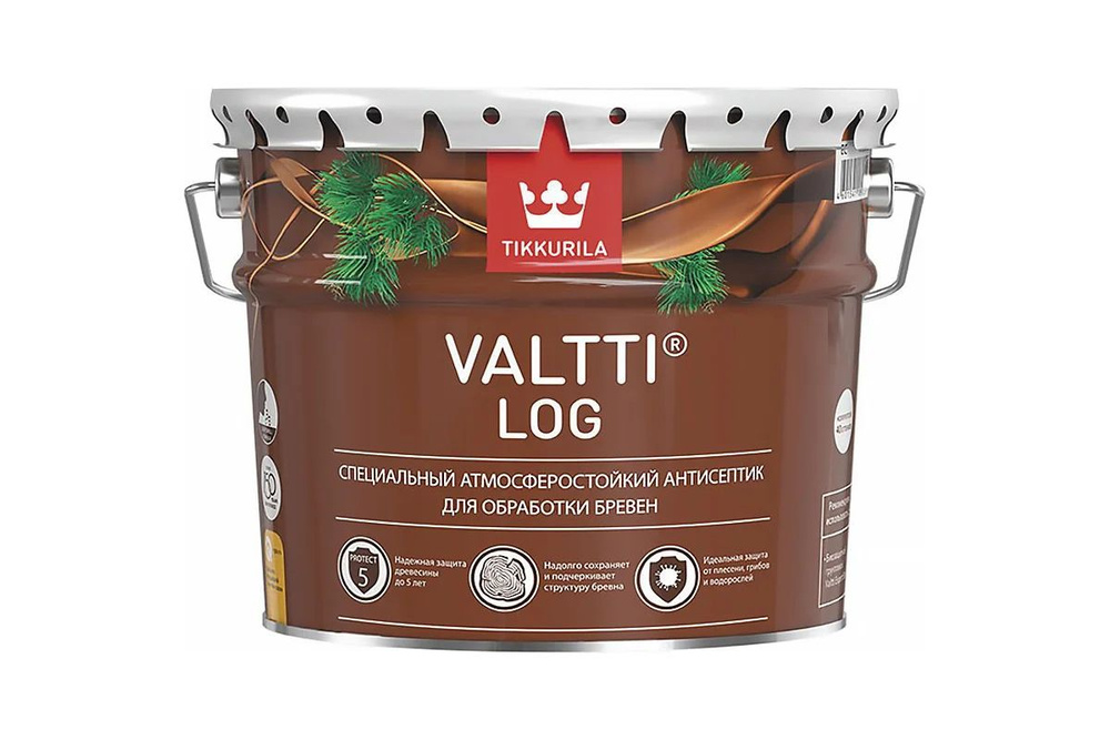 Tikkurila Антисептик VALTTI LOG EC 0,9л купить на OZON по низкой цене ...