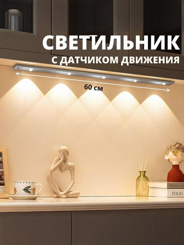 Беспроводной светодиодный светильник с датчиком движения на клипсах ...