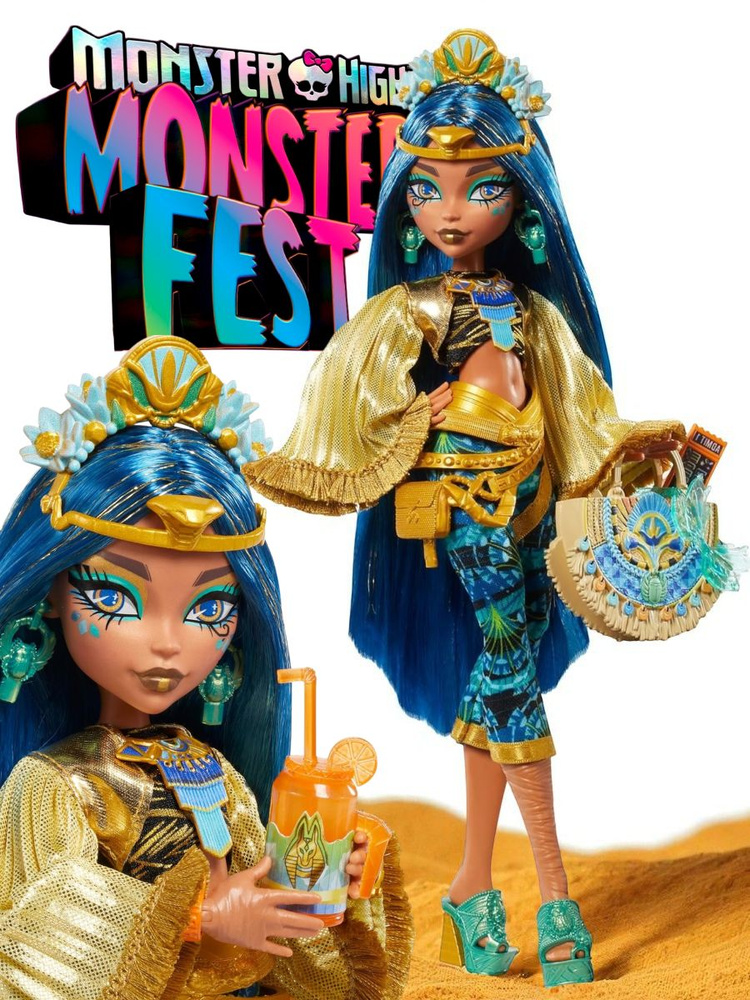 Шарнирная кукла Monster High Fest HXH81 Cleo de Nile - Клео де Нил ...