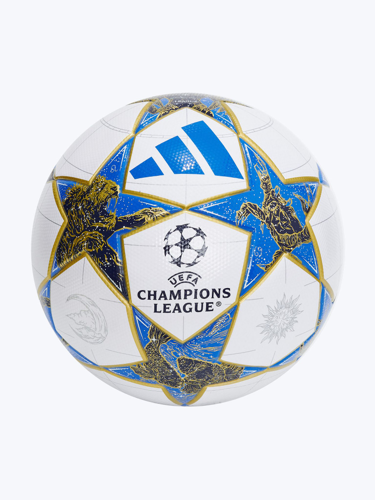 Футбольный мяч adidas UCL League JP1540, 5 размер, белый, голубой ...