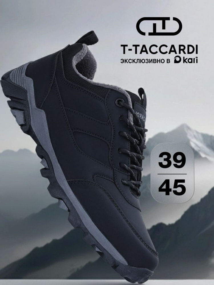 Кроссовки Мужской T.TACCARDI Нубук искусственный, Ткань Бег, Гимнастика, размер 40 G Зима Шнурки ...