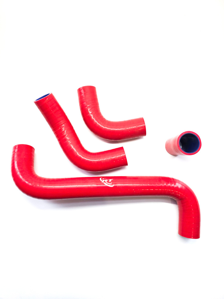 Патрубки системы охлаждения радиатора ВАЗ 2101-2107 карбюратор медный (4 шт) Алый силикон РТ ...