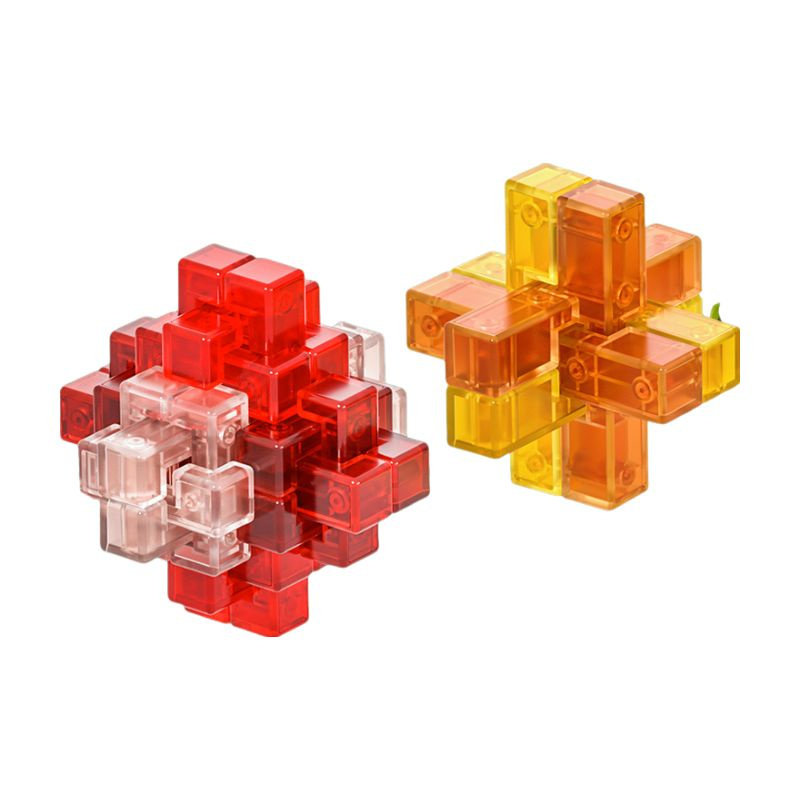 Qiyi Rubik's Cube Chinese Fashion Trend Vintage Glass Color Locking ...