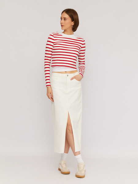 Юбка Женский Zolla белый Хлопок, Эластан, размер 50 Лето, рост 164-176 купить c доставкой на ...