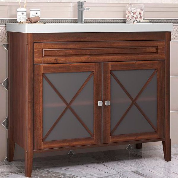 Тумба Opadiris Палермо 100, цвет светлый орех (под раковину CeraStyle FRAME 100), без раковины ...