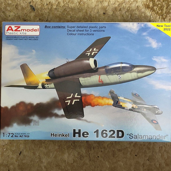 Сборная модель самолета Heinkel He 162D Salamander, AZ Models, AZ 7826 ...