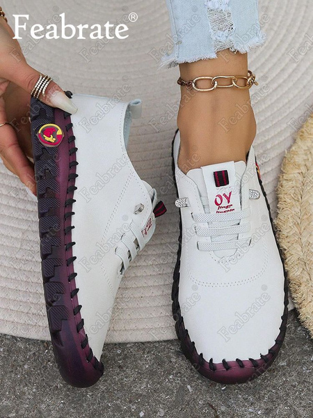 Кроссовки Женский Feabrate Искусственная кожа Бег, размер 39 R (средняя) Демисезон Шнурки купить ...