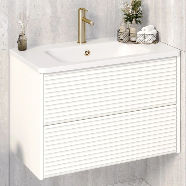 Тумба под раковину без столешницы Aqua de Marco Parma 80 подвесная, белая купить на OZON по ...