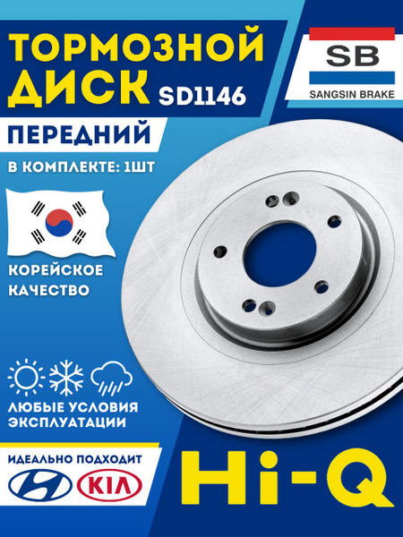 Тормозной Диск Киа Спортейдж 4 Передний Киа Оптима 3, Сид 3, Хендай ...