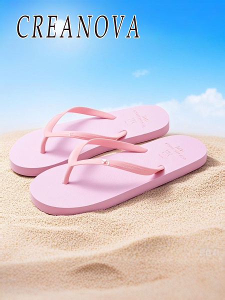 Сланцы Женский CREANOVA, размер 36, 37 EVA, Полиэстер с ПВХ покрытием Без застёжки Китай Лето ...