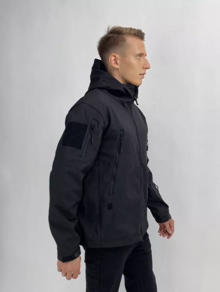 Куртка камуфляжная ZAMON, размер 54, 56 (54-56), Демисезон, цвет черный ...