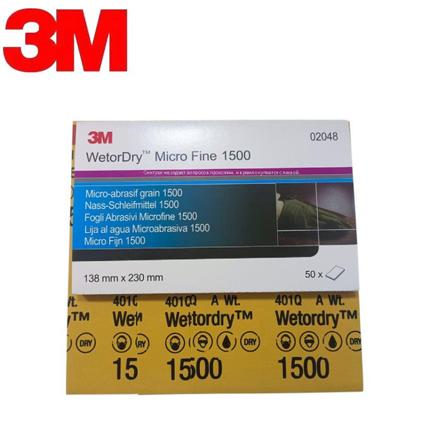 Водостойкая абразивная бумага 3M WetorDry 401Q P1500, 138ммХ230мм ...