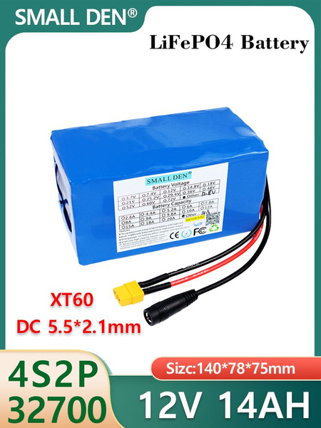 12V 14AH 32700 4S2P LifePo4 Аккумулятор с BMS, распылителем ...