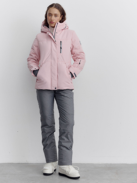 Комплект верхней одежды Женский Avese капюшон Зима, размер 52 Повседневный розовый, серый купить ...