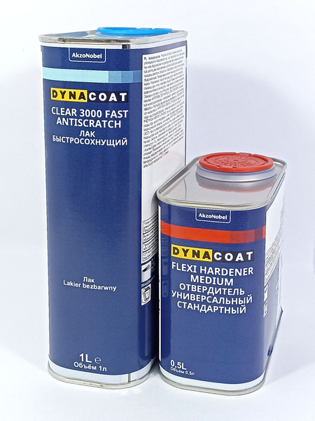 Лак Dynacoat Clear 3000 FAST AS 1л + 0,5л отвердитель Flexi Hardener ...