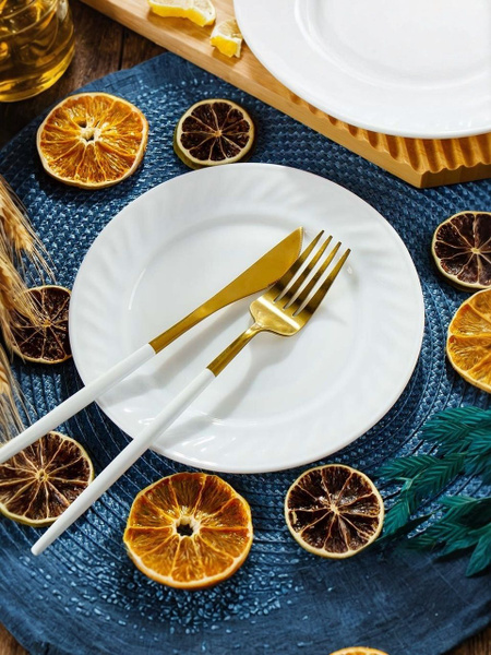 Тарелка десертная DANIKS, Стеклокерамика, диаметр 18 см купить c доставкой на OZON по низкой ...