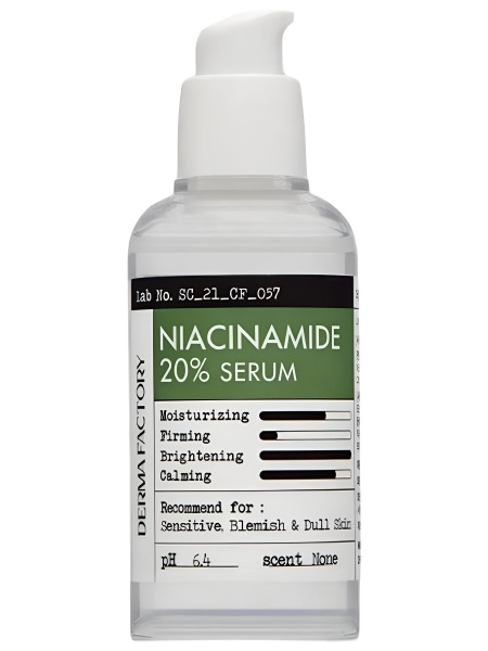 Сыворотка для лица с ниацинамидом Derma Factory Niacinamide 20% serum ...