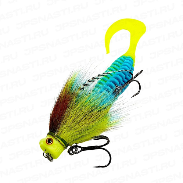 Бактейл оснащенный Boroda Baits Bearded Mouse, #201 - Blue / Lemon ...