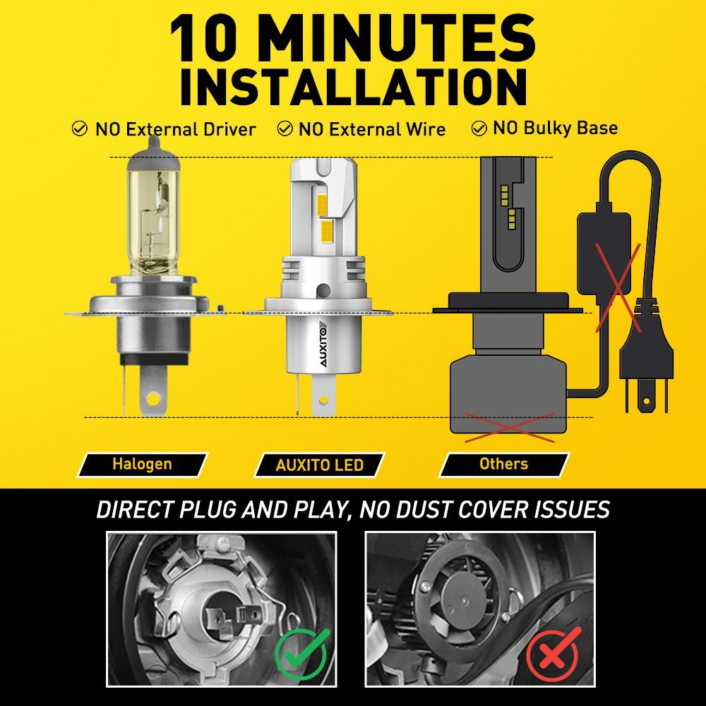 Лампа автомобильная 12 В, 2 шт. M6-H4 лампа 3000K купить c доставкой на OZON по низкой цене ...