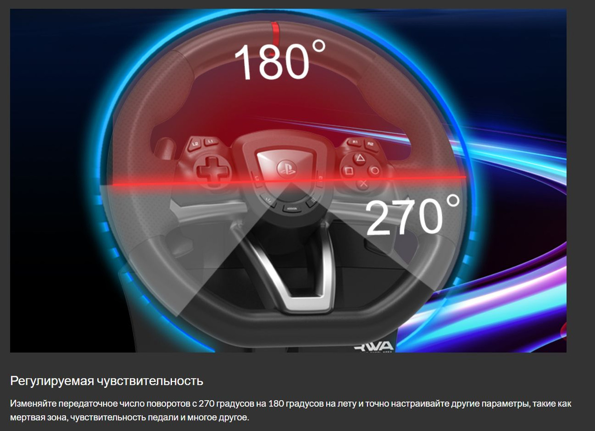 Руль игровой Hori черный PS5/PS4/PC SPF-004 Racing Wheel Apex купить на ...