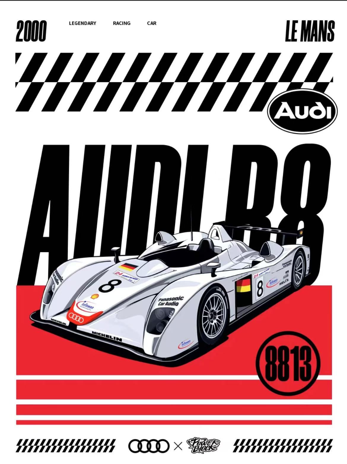 Конструктор Bole Brick Audi R8 LMP 2000 1:10 с официальной лицензией ...
