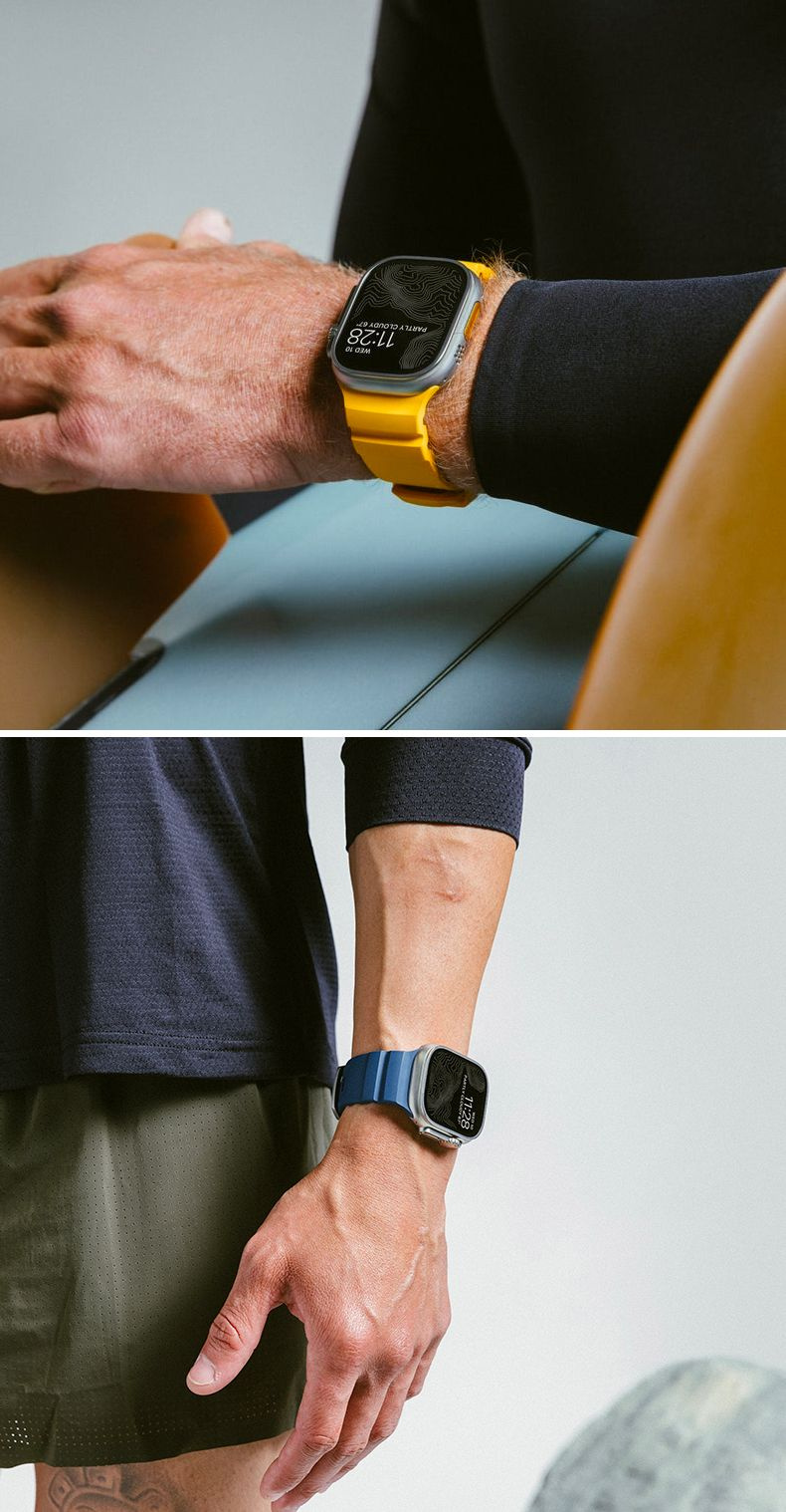 Nomad Sport ремешок для Apple Watch 9 / Ultra 2, 49/45/44 мм, титановый сплав + материал FKM ...