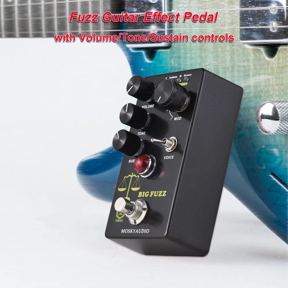 Педаль эффектов MOSKYAudio FUZZ, 4 режима, регулировка громкости, тона и сустейна купить на OZON ...