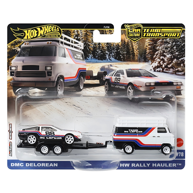 Машинка Hot Wheels Team Transport FLF56- DMC DeLorean & HW Rally Hauler ...