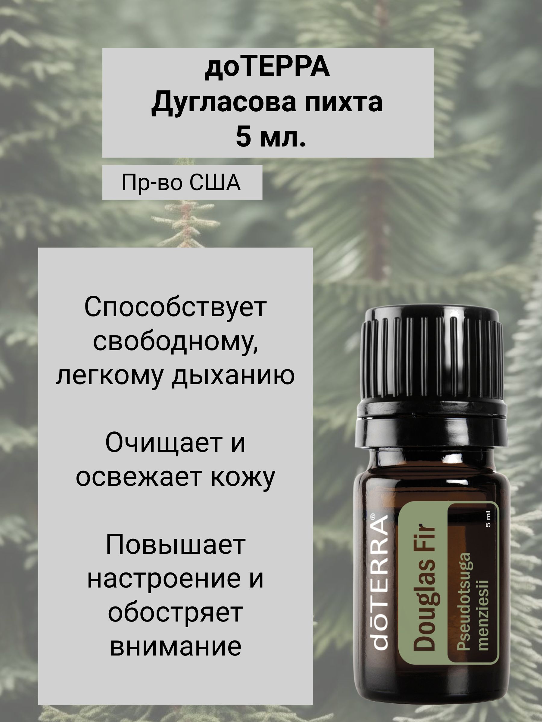 Эфирное масло доТЕРРА Дугласова пихта, doTERRA Douglas Fir купить на ...