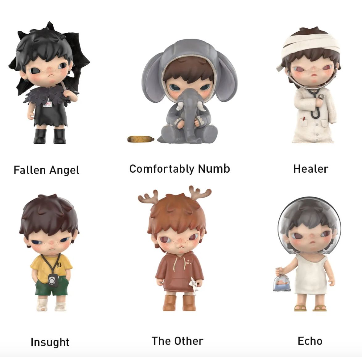 POP MART - Коллекция Hirono City of Mercy Series, 6 Basic Figures(box ...