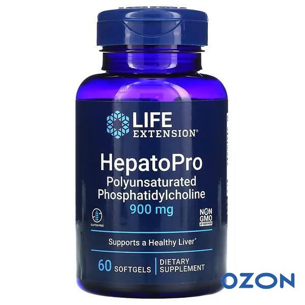 Фосфатидилхолин, Life Extension HepatoPro, 900 мг, 60 капсул, для ...