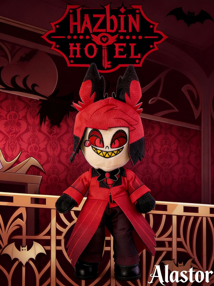 Мягкая Игрушка аниме Отеля Хазбин Alastor 35cm/ Hazbin Hotel plush toys ...