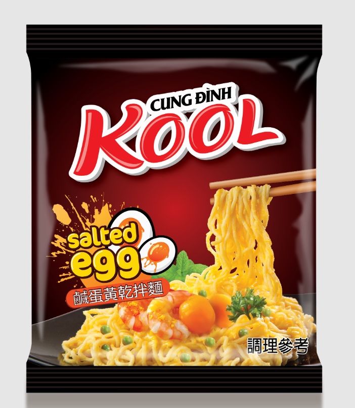 Лапша быстрого приготовления KOOL со вкусом Соленого Яичного Желтка 90 ...
