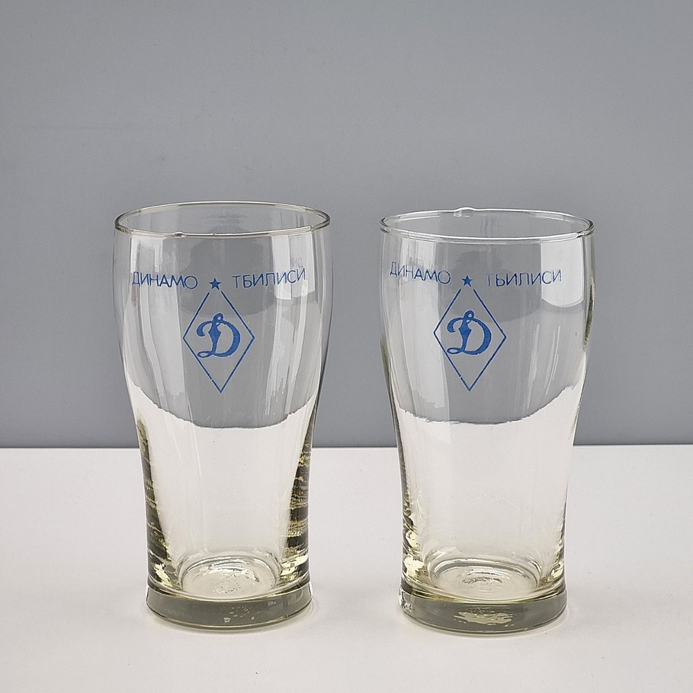 Винтажные пивные стаканы "Динамо-Тбилиси". Стекло. СССР, 1980-е. купить ...