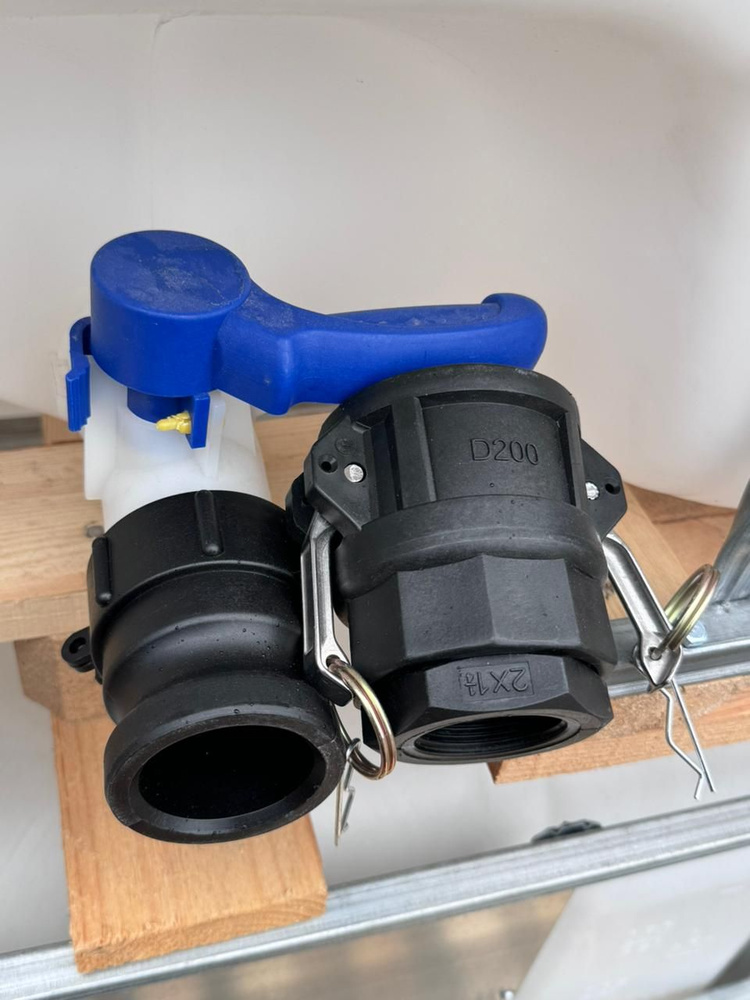 Переходник На Еврокуб Кран 60мм с крупной резьбой х 1" 1/4 ВР Комплект ...