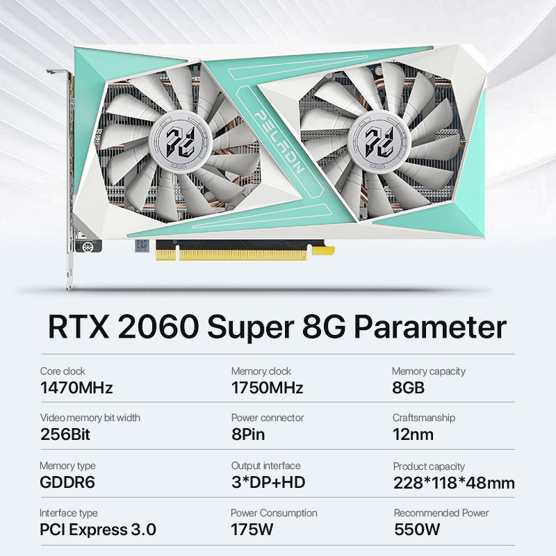 Видеокарта PELADN GeForce RTX 2060 SUPER, 8 ГБ GDDR6 - купить по низким ...