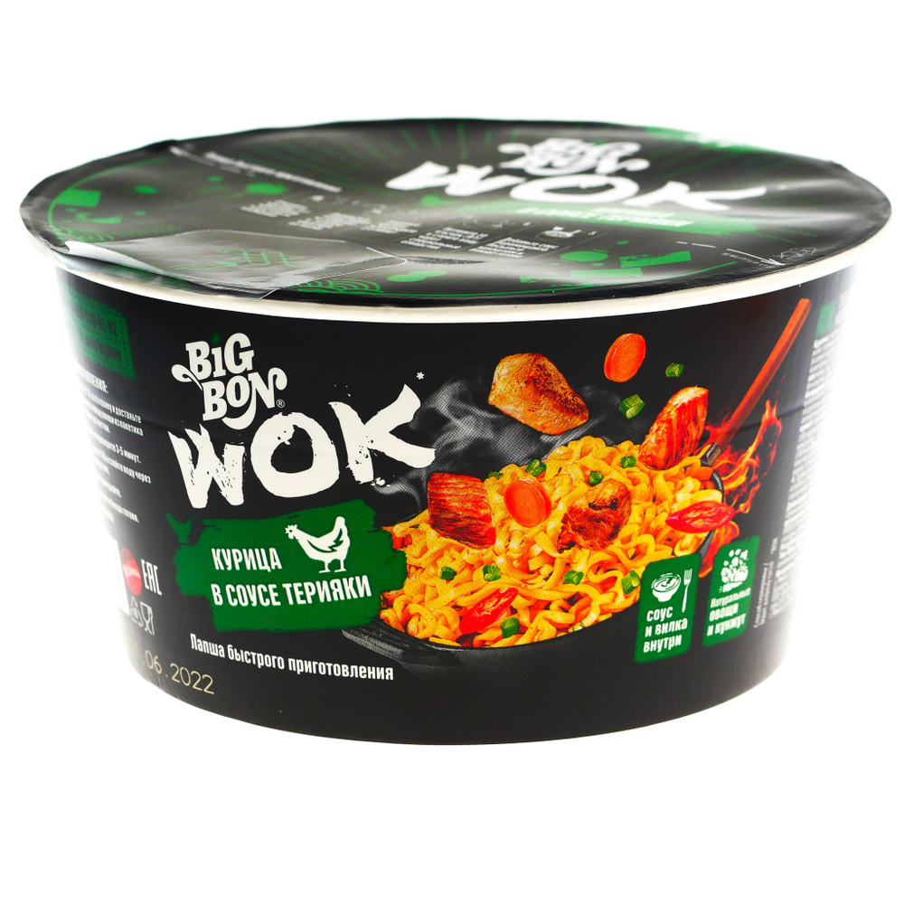 Биг Бон лапша WOK ''Курица в соусе тереяки'' 24 шт по 85 гр - купить с ...