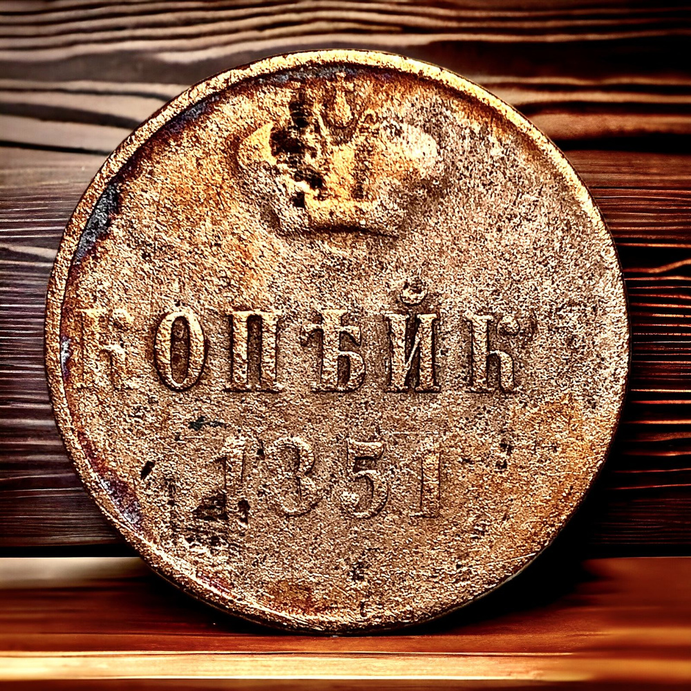 Монета Российской Империи Копейка 1851 года. Николай I - купить в интернет-магазине OZON с ...