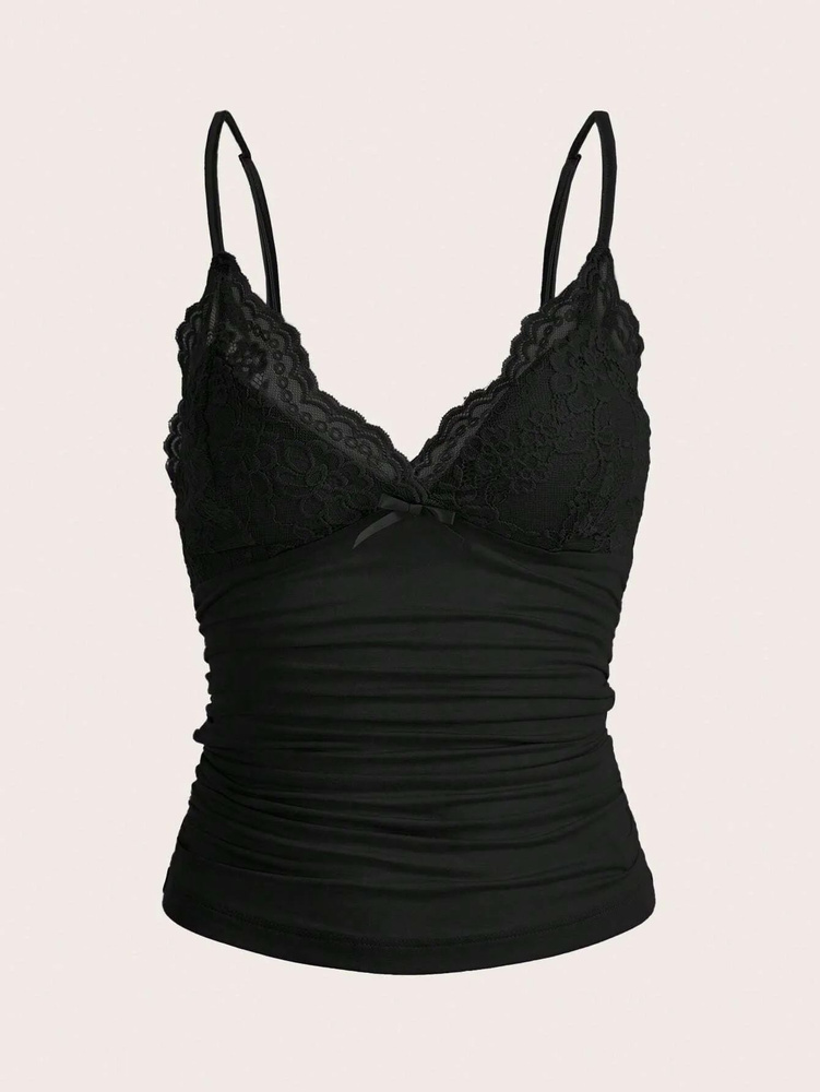 Кроп-топ Женский phumee черный, размер 44 Полиэфир, Спандекс Без рукавов Офисный/школьный ...