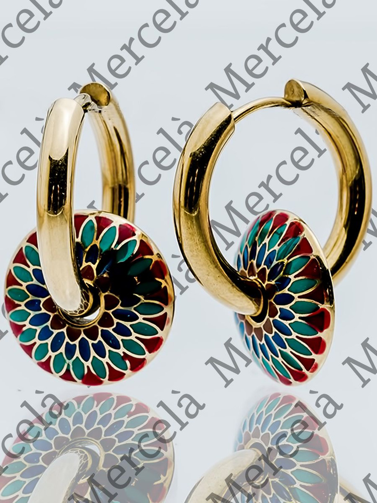 Серьги конго с подвесками бижутерия кольца хупы Mercela купить на OZON ...