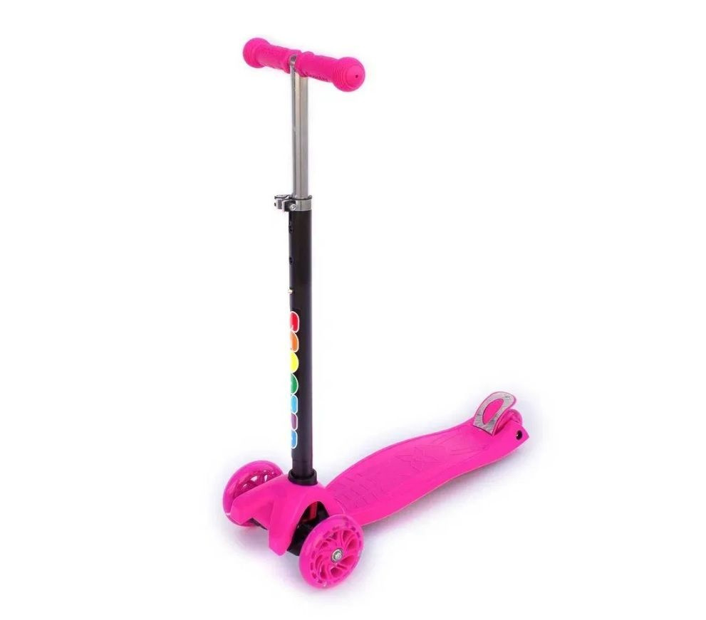 Самокат Городской SCOOTER детский трехколесный MAXI светящиеся колеса ...