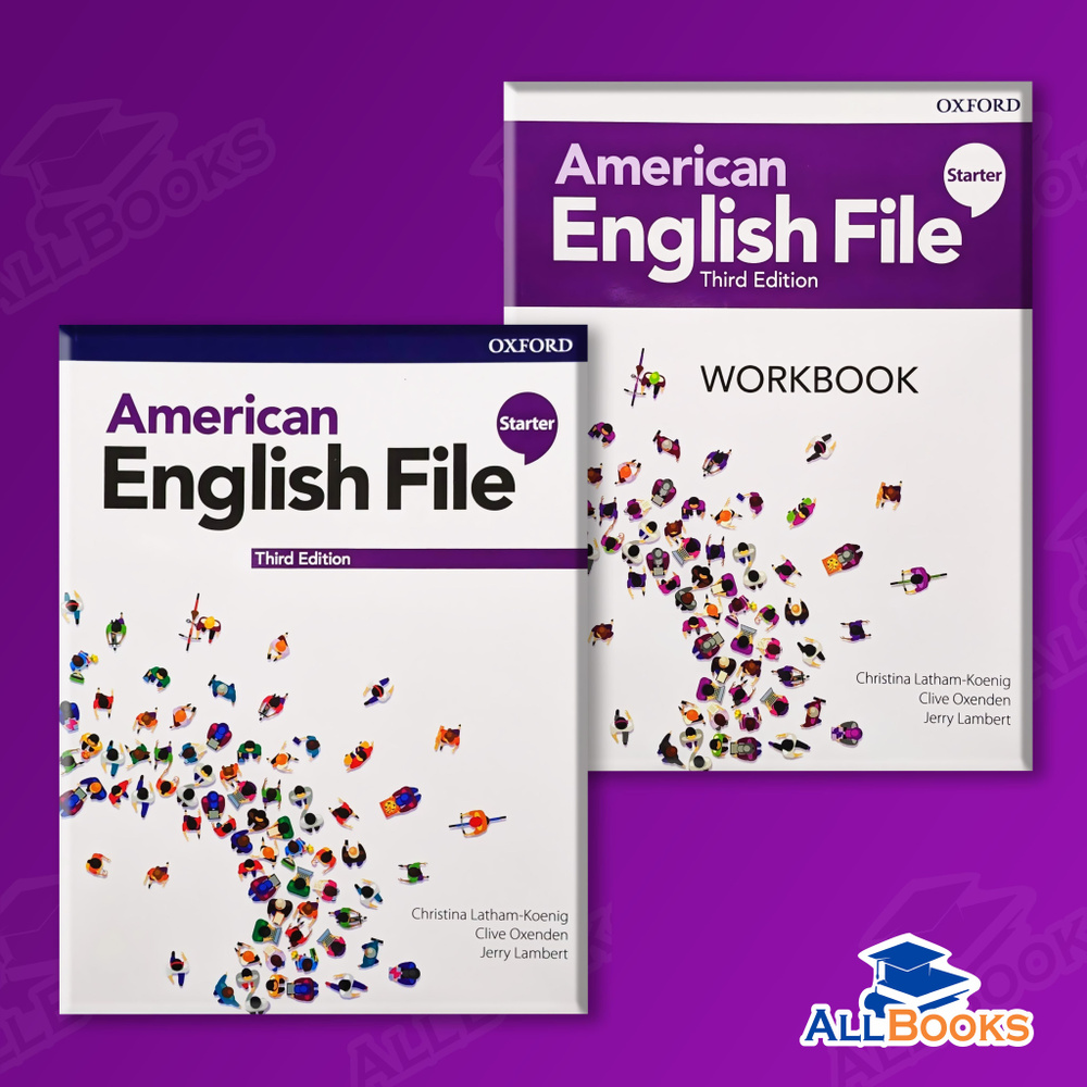 American English File Starter,Комплект Student's Book , Workbook +CD(3rd Edition) English File ...