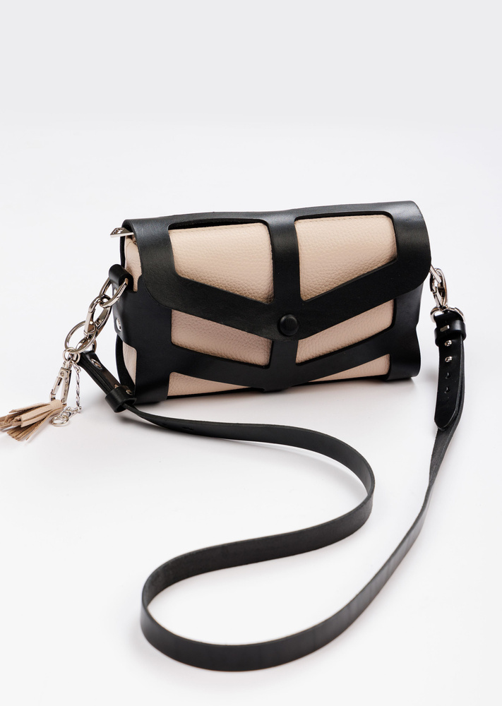 ROBERT DEV. Сумка женская через плечо кросс боди ILLUSION натуральная кожа, жемчужная купить на ...