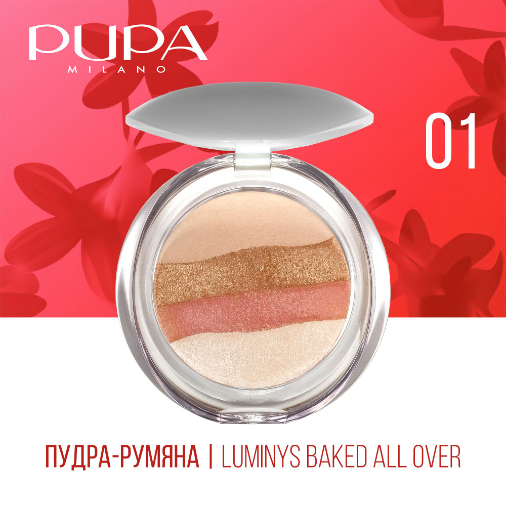 PUPA Румяна-пудра универсальные для лица и тела LUMINYS BAKED ALL OVER ...