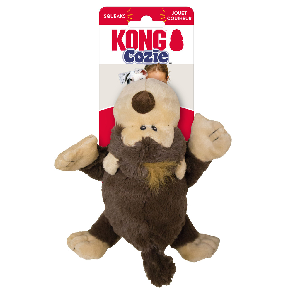 Kong Cozie Funky Monkey Мягкая игрушка для собак Обезьянка, M, 23 см ...