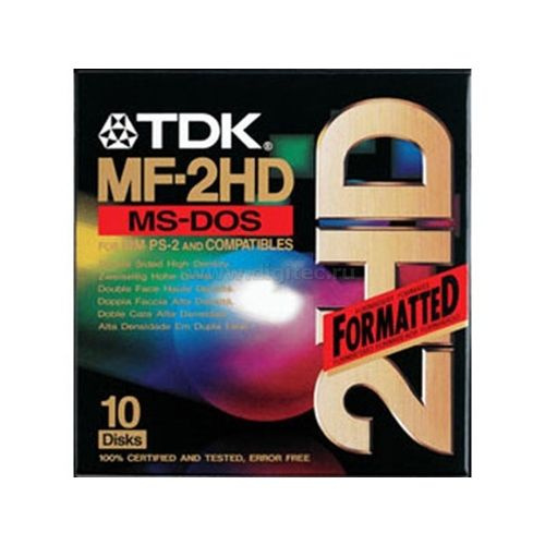 Дискеты TDK MF-2HD MS-DOS, 10 шт/уп - купить с доставкой по выгодным ценам в интернет-магазине ...