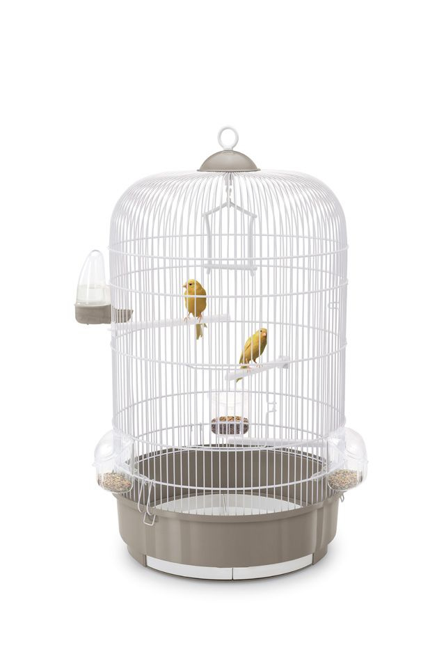 Клетка для птиц Imac Luna, белый прутья/темно-серый, 40х40х65 см купить ...
