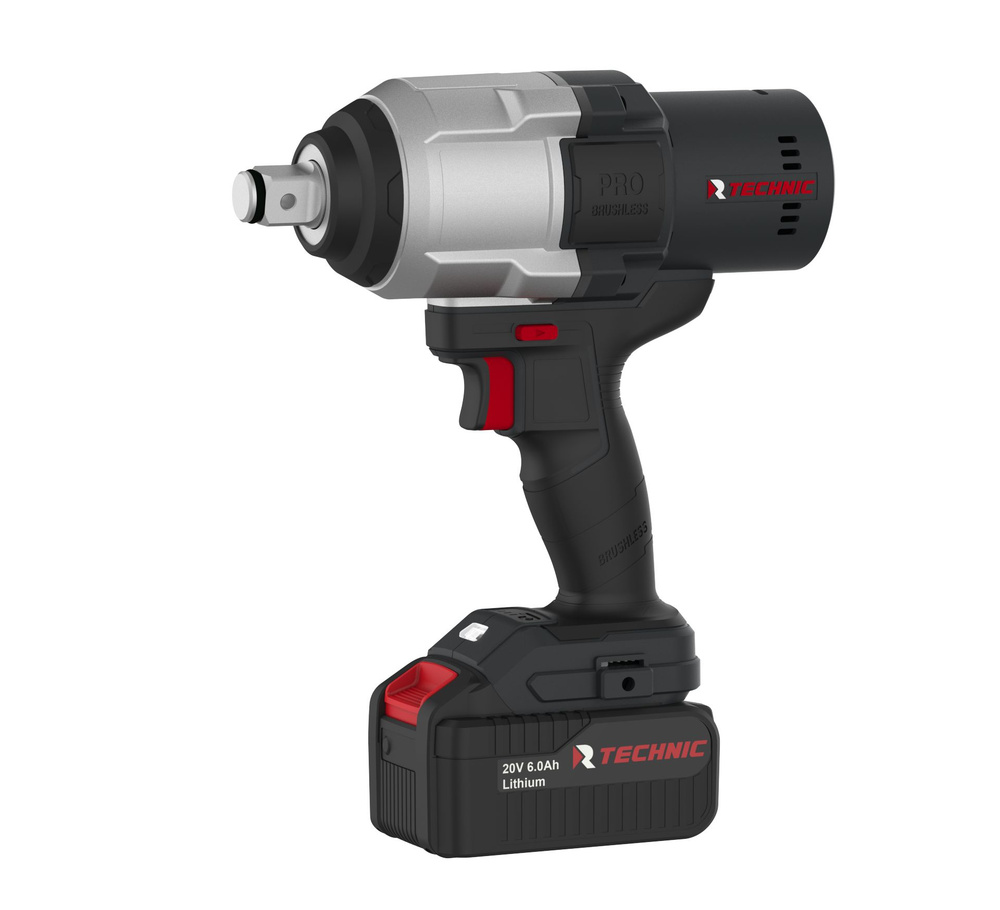 Гайковерт ударный аккумуляторный RUNTEC TECHNIC 3/4", 20В, 2*6Ач, 1400Нм RUNTEC RT-IW1400T ...